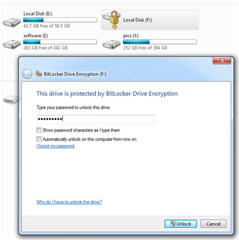 problem with a locked partition using bitlocker after reinstall