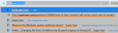 windows how do i adjust font size for page titles in firefox url bar