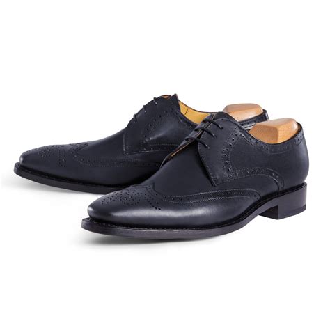 Handmade Brogues Wingtip Brogue Black Sponsored Brogues
