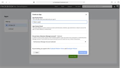 how to integrate facebook login api into your react app