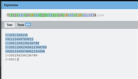 javascript regex for mobile number phone number validation with some
