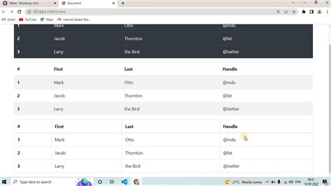 5 bootstrap tables tutorial table rows hover rows black dark