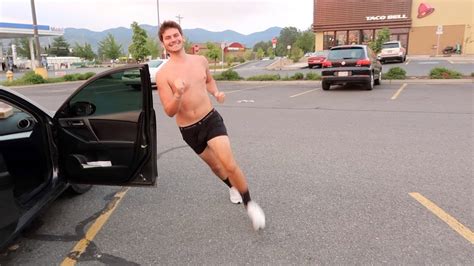 Max Loses Bet And Runs Around In His Underwear Youtube