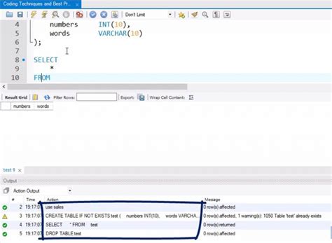 sql best practices how to type code cleanly and perfectly organized