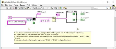 determine if the windows environment is 32 bit or 64 bit using labview