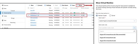 configuring live migration in hyper v clusters