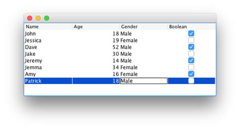 getting string value rather than checkbox on jtable using java swing