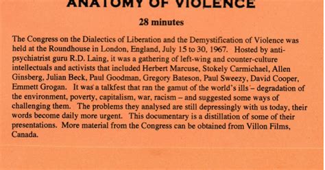 Dialectics Of Liberation Introduction 1967 — Villon Films