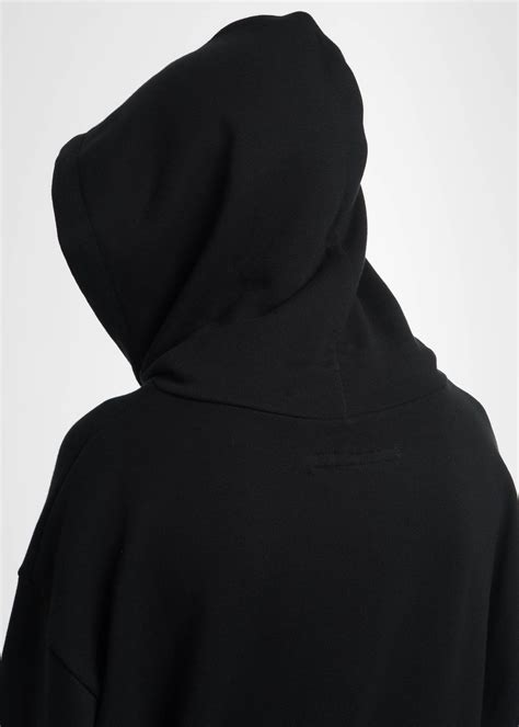 Dressed Undressed Black Oversized Floating Embroidery Hoodie Garmentory