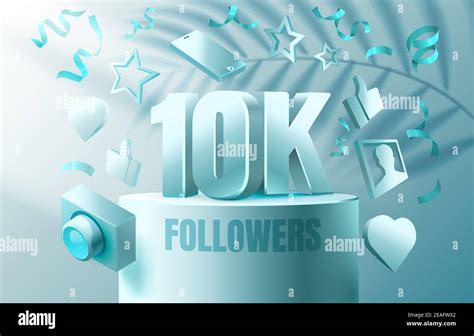 Thank You Followers Peoples 10k Online Social Group Happy Banner