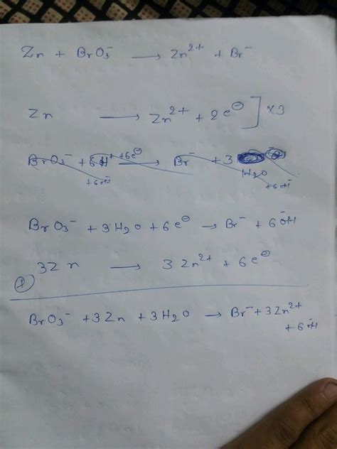 Q2 Balance By Lon Electron Method 1 Zn Bro3 → Zn2 Br Basic Medium