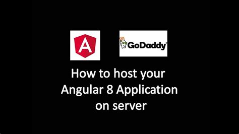 how to host angular application on godaddy server youtube