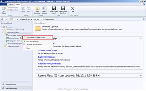 using sccm 2012 beta 2 in a lab part 10 synchronizing software