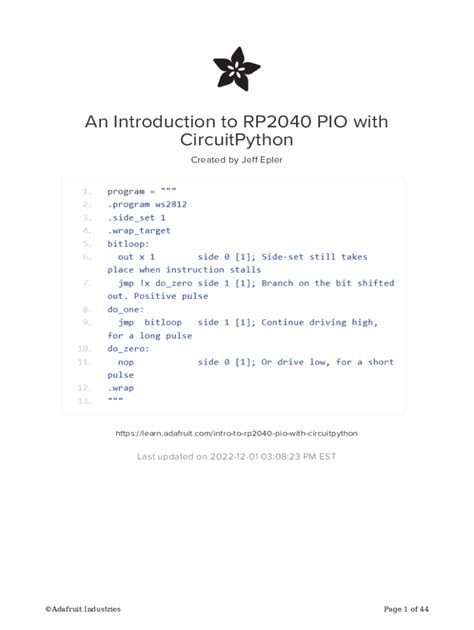 fillable online new guide an introduction to rp2040 pio with fax