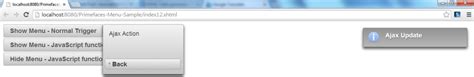 primefaces menu menubar menubutton tieredmenu slidemenu example