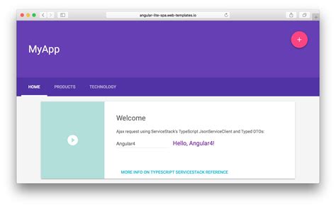 angular project templates