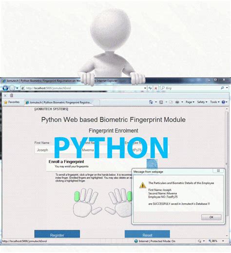 python flask web biometric authentication jomutech systems