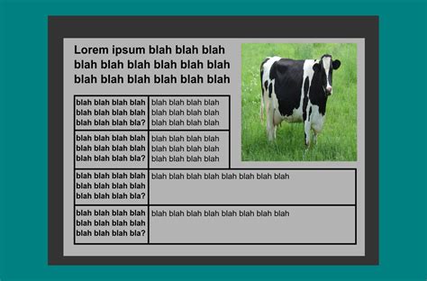 css how do i wrap a table around an image stack overflow