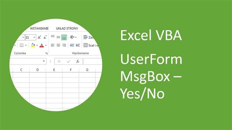 excel userform msgbox 6 yes no message box vba youtube