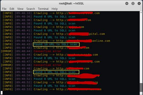 scan sql injection vulnerability on whole server yeah hub