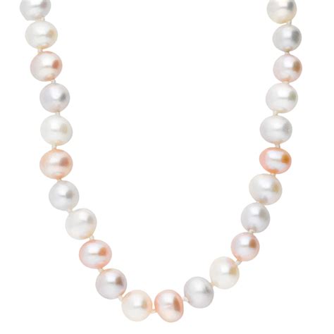 Silver Freshwater Multi Coloured Pearl Necklace Buy Online Free