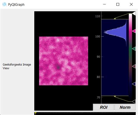 pyqtgraph setting font to the image view geeksforgeeks