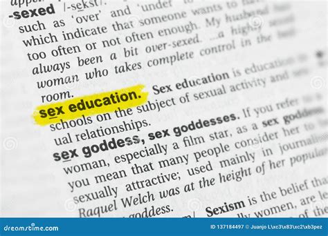 Highlighted English Word Sex Education And Its Definition At The
