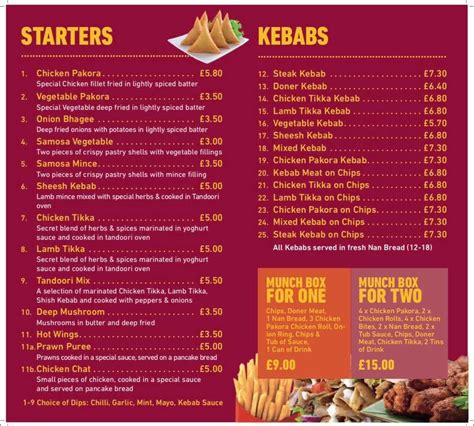 Menu At Lahore Kebab House Restaurant Newtownards