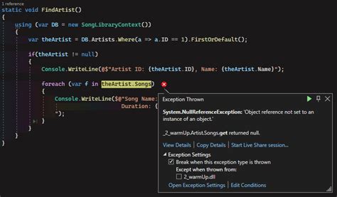 c system nullreferenceexception error while using linq stack