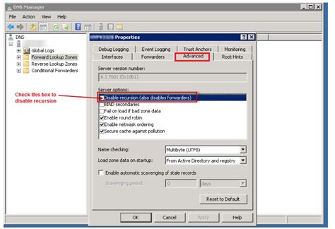 Disabling Dns Recursion In Windows Ipserverone