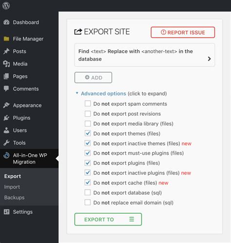 troubleshooting migrating a site with all in one wp migration shifter