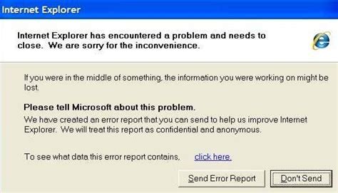 how to fix internet explorer has encountered a problem and needs to close