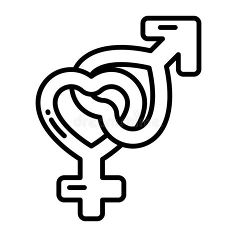 Male And Female Gender Symbol Vector Relationship Icon Stock Vector
