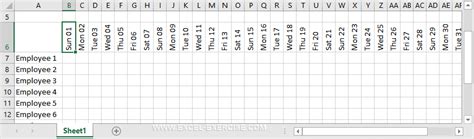 how to make automatic calendar in excel