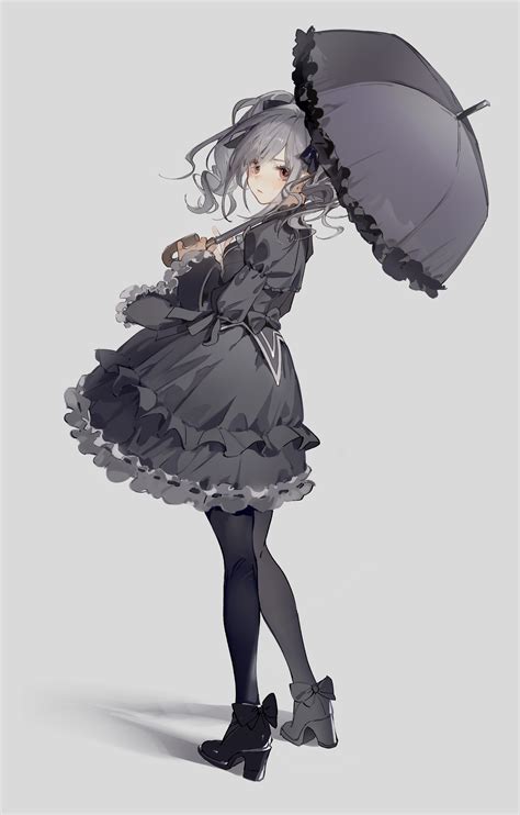 Safebooru 1girl Absurdres Black Dress Black Legwear Dress Gothic