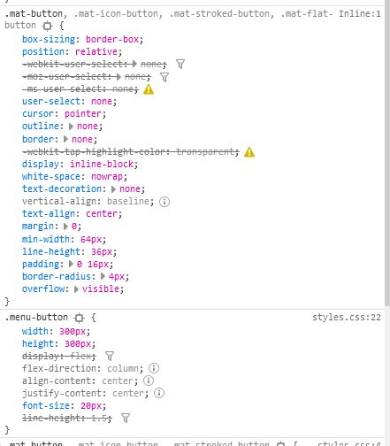html angular styles from styles scss are not always being applied