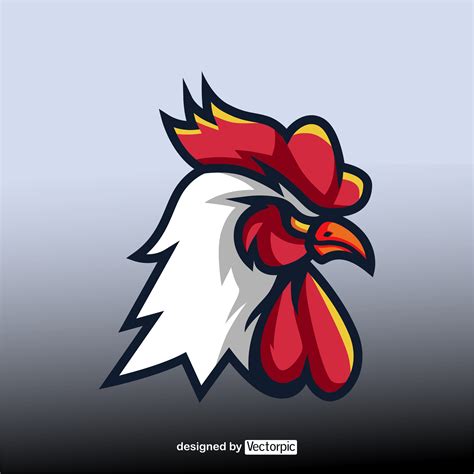 Design Esports Rooster Mascot Logo Free Vector Vectorpic