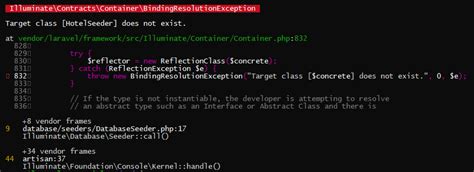 php laravel 8 seeder class does not exist stack overflow
