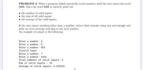 solved problem 3 write a program which repeatedly reads