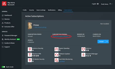 How Do I Disable Or Enable Automatic Subscription Renewal Of My Avira