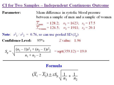 2 Note The Use Of A Pooled Standard Deviation Denoted S P