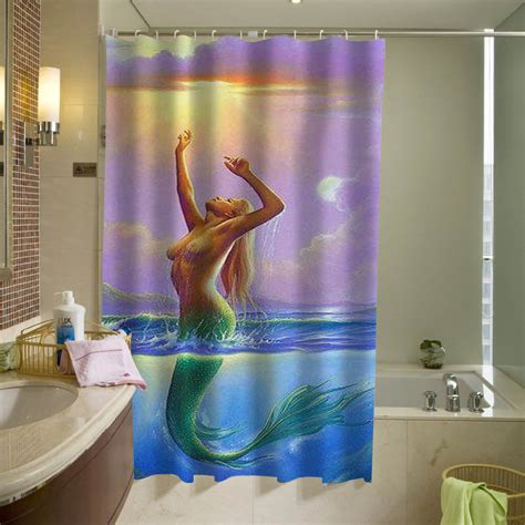 Mermaid Sexy Shower Curtain Mermaid Sexy Shower