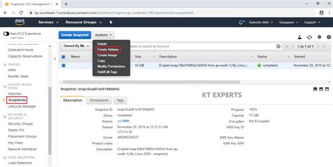 copy ebs volume snapshot to another region and attach to ec2 instance