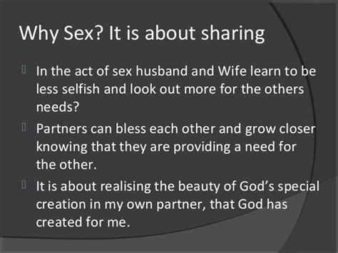 Why Did God Create Sex