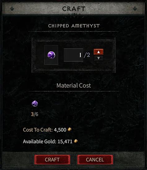 Diablo 4 Jeweler · Rarest Gem · Mythic Drop