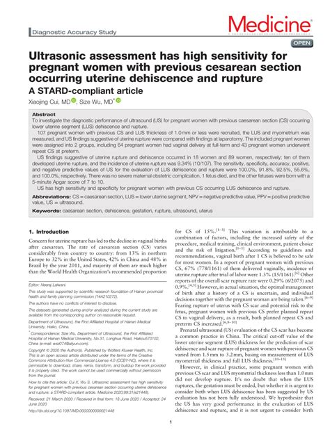 Pdf Ultrasonic Assessment Has High Sensitivity For Pregnant Women