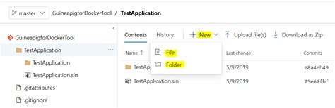 need to create a folder and a file inside it using c inside azure