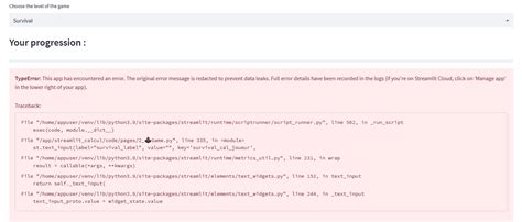 error message data leaks using streamlit streamlit