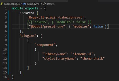 vue element ui 按需引入提示cannot find module babel preset es2015 朝闲 博客园