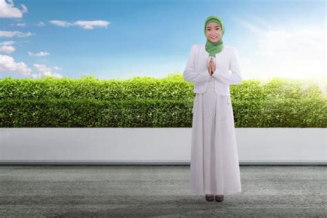 Young Asian Muslim Woman In Headscarf Praying Stock Image Image Of